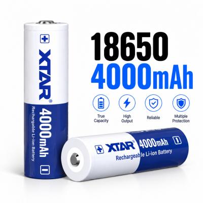 China Ultra High Capacity 18650 3.6V 4000mAh Li-ion Battery Manufacturer Custom OEM ODM 10A High Drain Protected Cell for sale