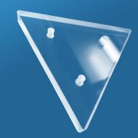 China Optical Quartz Glass Fused Quartz Plate Triangular Shape With Hole for sale