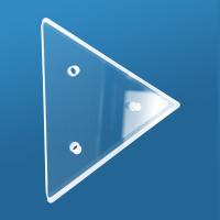 China Optical Quartz Glass Fused Quartz Plate Triangular Shape With Hole for sale