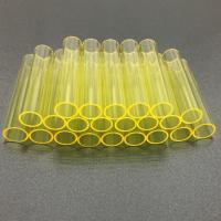 China Cerium Doped Quartz Glass Tube Yellow Color Uv Blocking for sale