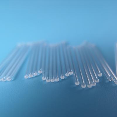 China Sealed Glass Quartz Capillary Tube With Round Or Flat Bottom For Lamping Fiber Protector for sale