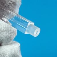 China Fused Transparent Quartz Tube One End Horn Bore And Other Square Bore for sale