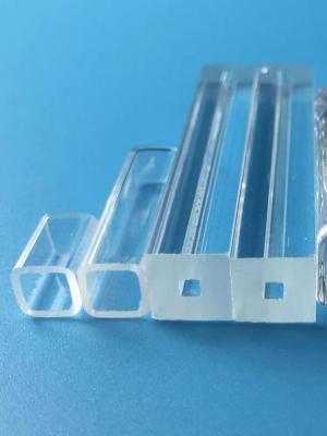China Micro Size Clear 2.2g/Cm3 Fused Quartz Tube High Heat Resistance Square for sale