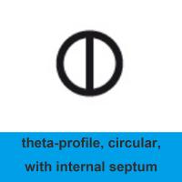 China two bores tube - Chemical Resistance Quartz Capillary High Purity Theta Profile Circular With Internal Septum for sale