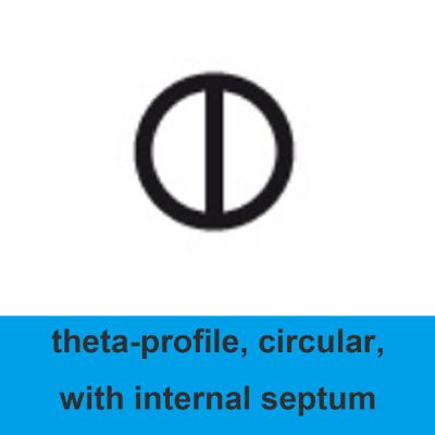 China two bores tube - Chemical Resistance Quartz Capillary High Purity Theta Profile Circular With Internal Septum for sale