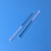 China Half Polished Quartz Capillary Rod Half Sand Blasted 1 Notch At End for sale