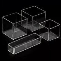 China Custom Made Quartz Glass Rectangular Container Used As Plasma Reactors With Corrosive Liquids for sale
