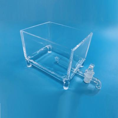 China Quick Damp Rinsing Baths Quartz Wafer Chemical Processing Tank Quartz Cleaning Tank for sale