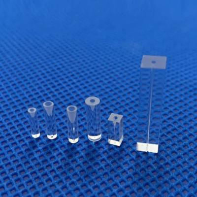 China High Temperature Resistance Quartz Tubes Quartz Fiber Sleeves ID0.126mm With Horn Mouth At Ends for sale