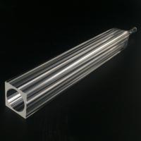 China Custom Made Heat Resistance Outer Square Inner Circular Tapered Long Mouth Quartz Tube for sale