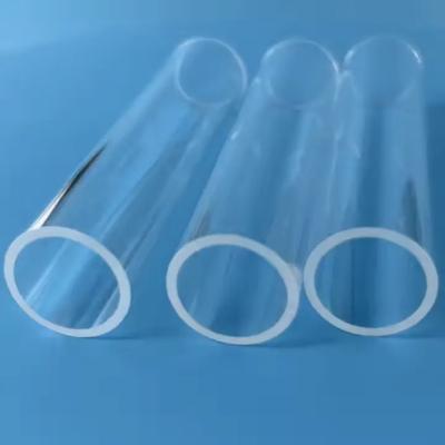 China Polished Transparent Clear Silica Quartz Glass Tube For High Temperature Resistance In Custom Sizes for sale