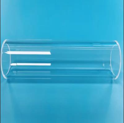China Quartz Glass Tube Custom Transparent 1100 Degrees Celsius High Dimension Precision Fused Silica Tube for sale