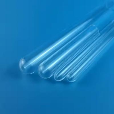 China Customize High Temperature Resistance Transparent One End Sealed Clear Silica Quartz Tube With Moulding Processing Service for sale