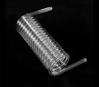 China Clear High Pressure Resistance Large Diameter Spiral Quartz Glass Tubes High Temperature Resistance Quartz Coil Tube for sale