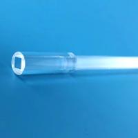 China Quartz Glass Tube With Round Outside and Square Inside for sale
