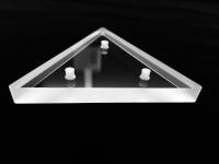 China Optical Quartz Glass Triangular Shape With Hole Fused Quartz Plate Transparent for sale