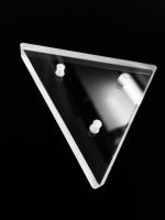 China Optical Quartz Glass Triangular Shape With Hole Fused Quartz Plate Transparent for sale