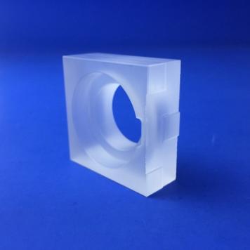 China Machining Quartz Glass Fused Quartz Glass Plate with Stepped Bores for sale