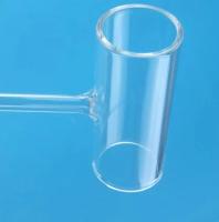 China Wholesale Clear Quartz Glass Tee Pipe for sale