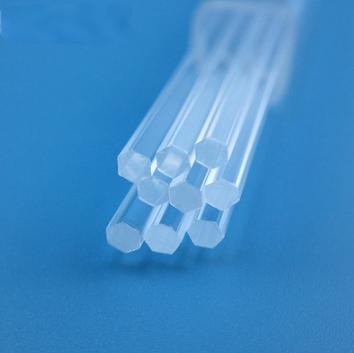 China Customized Hexagon Fused Quartz Rod with Heat-resistant for sale