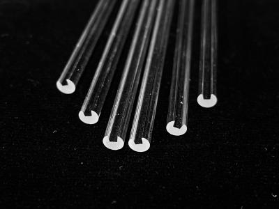 China Semi Circular Transparent Quartz Capillary Tube High Temperature Resistant For Semiconductor for sale