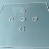 China 5 Holes 127x127x3mm Quartz Glass Plate For 5 Inch Semiconductor Wafer Equipment Calibration for sale