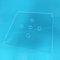 China 5 Holes 127x127x3mm Quartz Glass Plate For 5 Inch Semiconductor Wafer Equipment Calibration for sale