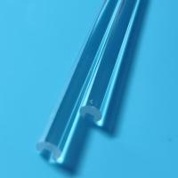 China Semi Circular Groove Fused Quartz Substrate 4×3.6×185mm Precision Machined for sale