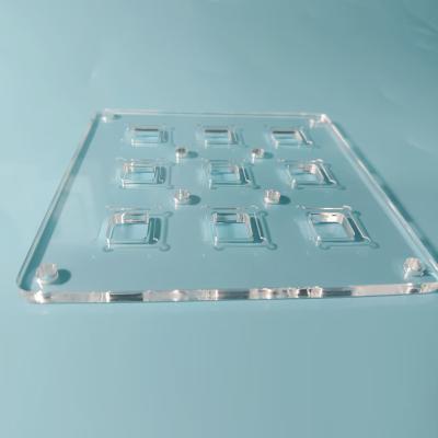 China Precision Quartz Glass Products Processing Fixture Strip 80x7x3mm For Lens Grinding Coating for sale