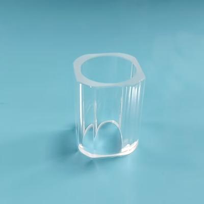 China Stable Structure Fused Quartz Machining Precision Dimension Glass Component 18×13×21mm for sale