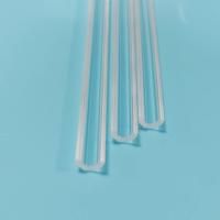 China Half Round Fused Silica Tube OD 4mm ID 2mm Length 50mm Wall Thickness 2mm for sale