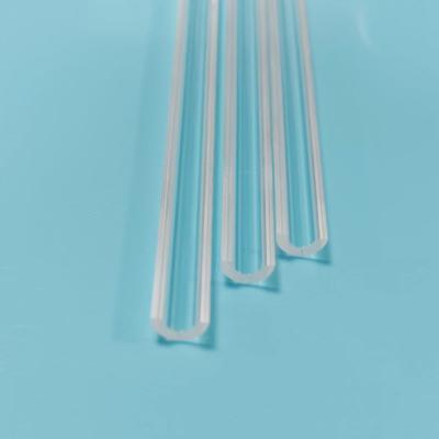 China Half Round Fused Silica Tube OD 4mm ID 2mm Length 50mm Wall Thickness 2mm for sale