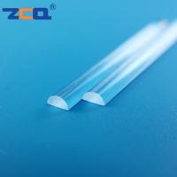 China Half Round Quartz Glass Rod End Face Grinding For Semiconductor Chemical Healing for sale