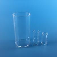 China Customized Large Size Quartz Glass Tube One End Round Flat Head for sale