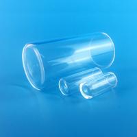 China Customized Large Size Quartz Glass Tube One End Round Flat Head for sale
