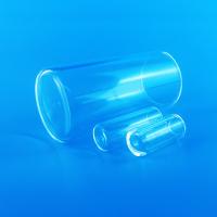 China Od 30 Mm Fused Silica Tube With Round Flat Head At One End for sale