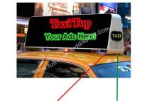 China Long Time Warranty LED Taxi Sign  With Usb Wifi 3G 600Hz~2000Hz for sale