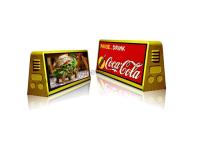 China High Definition LED Taxi Sign P2.5 Aluminum Advertising Screens Sign 150° View Angle for sale