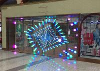 China P3.91 P5.2 LED Transparent Video Wall Screen With Glass Building Advertising for sale