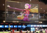 China P3.91 P5.2 LED Transparent Video Wall Screen With Glass Building Advertising for sale
