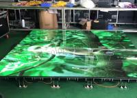 China RGB Video LED floor tile Display screen Acrylic 4500 Nits IP65 For Holiday Party for sale