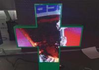 China Full Color Outdoor Fixed LED Display Pharmacy Cross Sign P5 Waterproof AC 220V for sale
