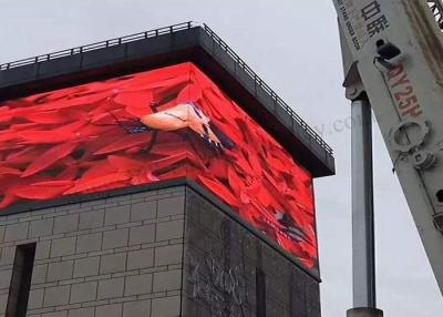 China Right Angle Outdoor Fixed LED Display P8 1R1G1B 15625 Pixels / Sqm High Brightness for sale
