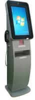 China Surveillance Camera Self Kiosk Machine with telephone receiver, 150W Qr Code Scanner Kiosk for sale