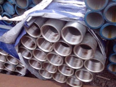 China Blue-colored Band Welded Galvanized Steel Pipes With Threading and Couplings for sale