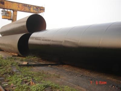 China Welded Spiral Pipes with Akzo Nobel 278 Epoxy Resin Coating as pilling pipes under sea for sale