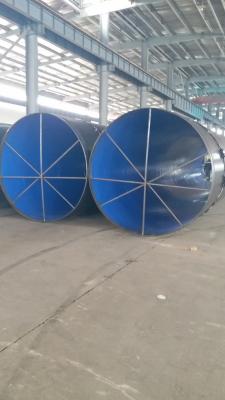 China EN10025 SSAW spiral welded steel pipes with black paintings for sale