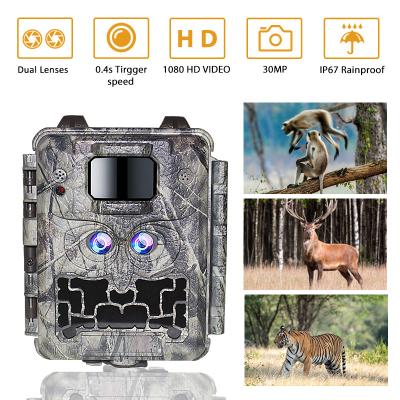 China DC12V Dual Lens 1080P Wildlife Trail Camera with 13MP Day & 3MP Night Vision, 940NM No-Glow IR for sale