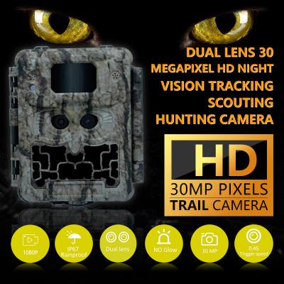 China 30MP 1080P No Glow Infrared Hunting Camera 100ft Night Vision IP66 Waterproof Trail Cam for sale