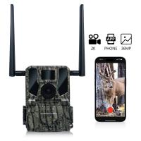 China 4G LTE Cellular Hunting Camera 36MP 2K Video 30fps Built-in SIM Card Dual Antennas Wildlife Trail Cam for sale